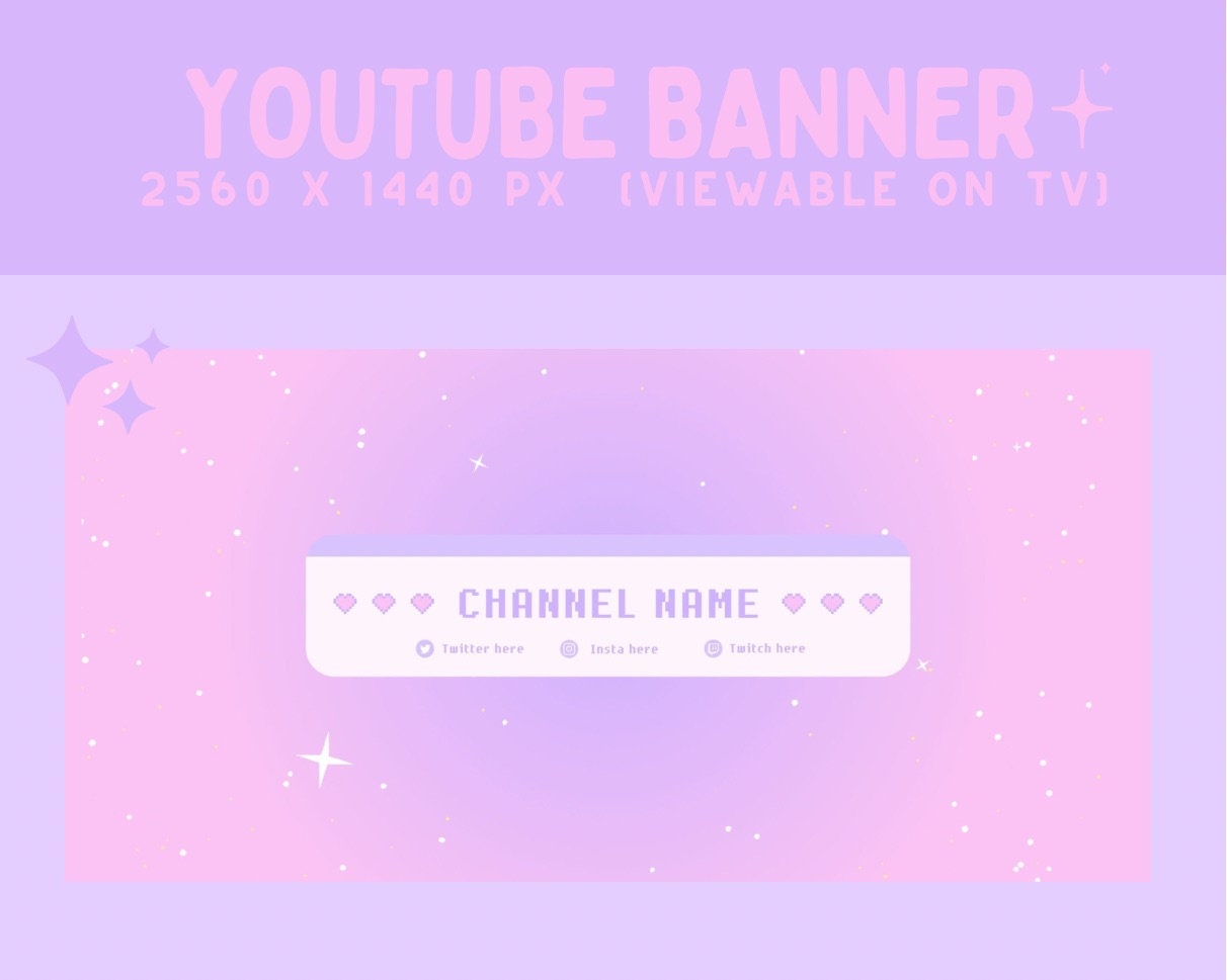 Cute Youtube Custom Channel Kit | Intros / Endscreens / Banner ...