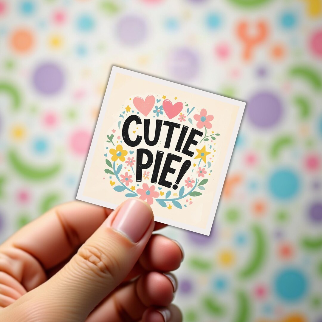 Cutie Pie Sticker: Humorous Laptop Decal, Trendy Party Favor - Etsy