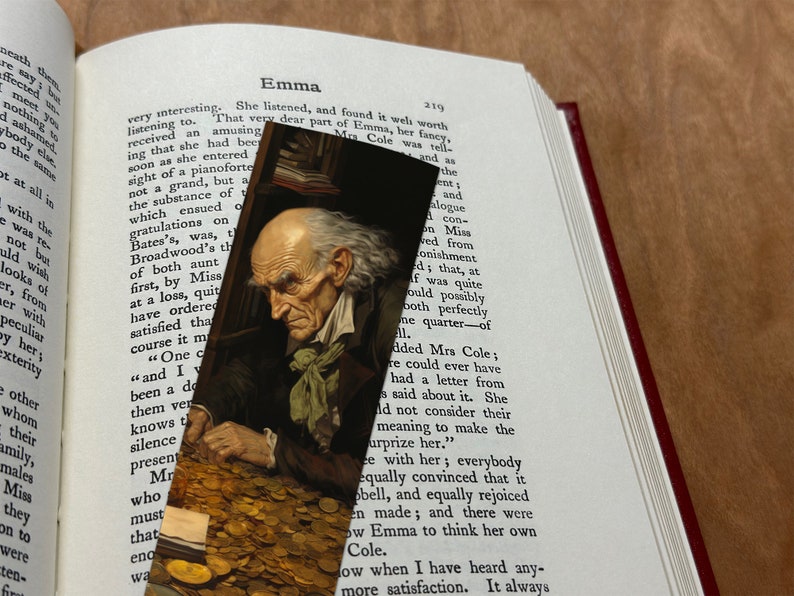 Ebenezer Scrooge Counting Money (high Quality Print Bookmark) Unique ...