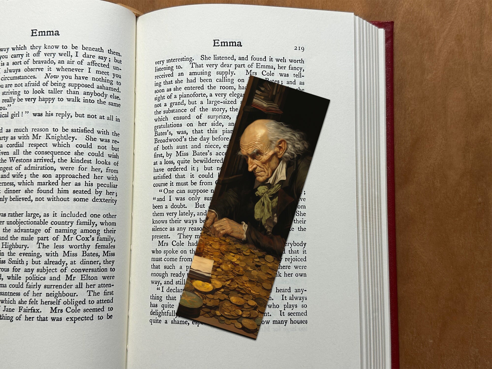 Ebenezer Scrooge Counting Money (high Quality Print Bookmark) Unique ...