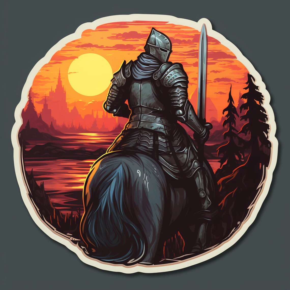 Valiant Knight Sticker - Etsy