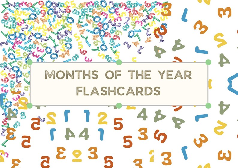 Months of the Year Flashcards | Printable Flashcards | 12 Cards ...