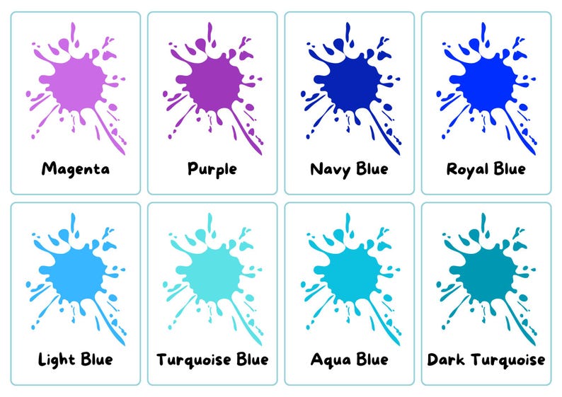 Colours Flashcards | Printable Flashcards | 24 Cards | Learning Colours ...