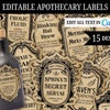 Wizard Potion Labels, Vintage Apothecary Labels, Potion Labels Stickers ...