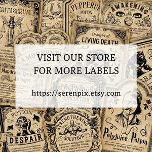 Wizard Potion Labels, Vintage Apothecary Stickers for Halloween Decor ...