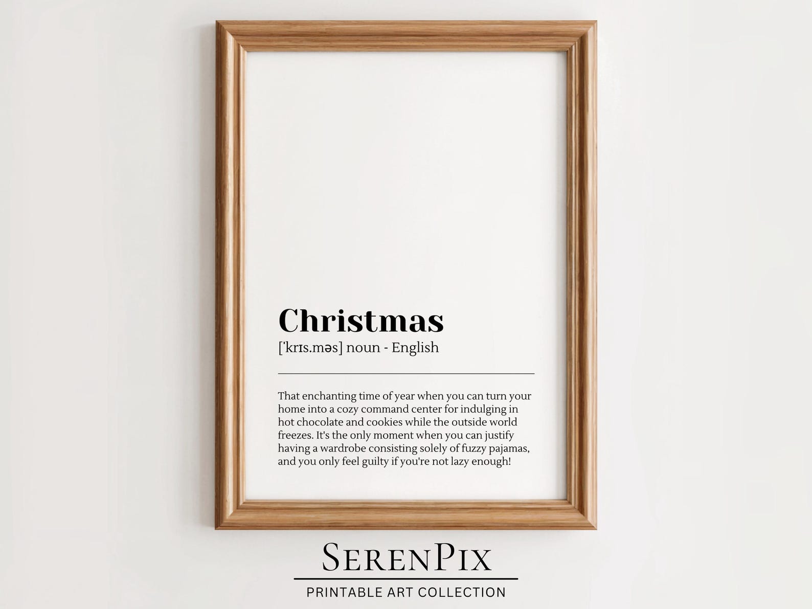 Christmas Definition Art Print: Cozy Holiday Wall Decor (digital ...
