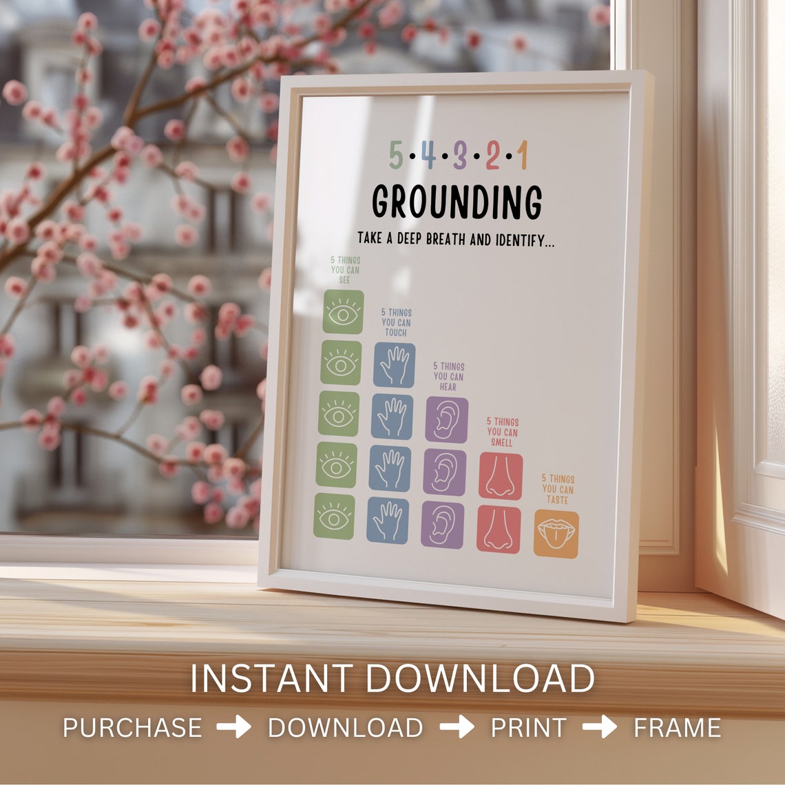 Grounding Technique Kids Print: Calming Exercise, Classroom Decor ...