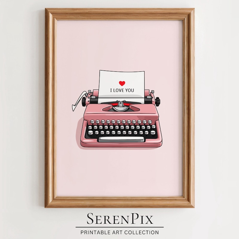 Valentine Typewriter Art - Etsy