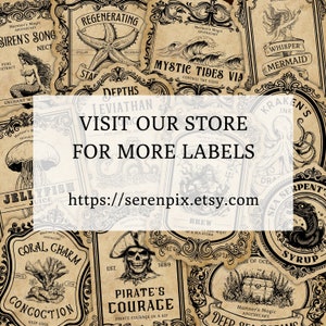 Mermaid-themed Potion Labels, Mermaid Bottle Labels for Wizard Party ...