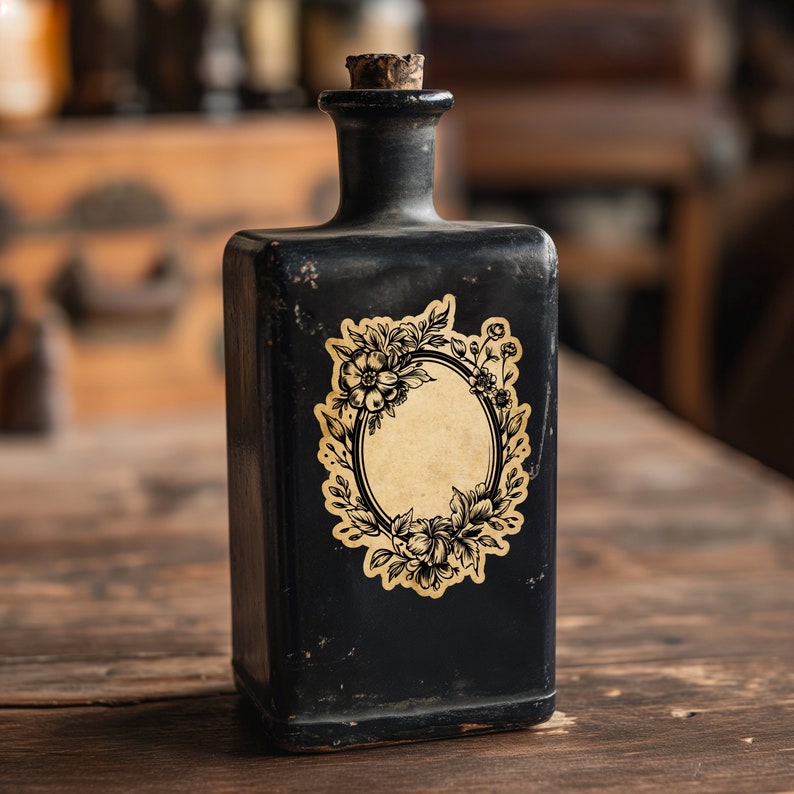 Apothecary Labels: Vintage Printable Blank Potion Bottle Labels ...