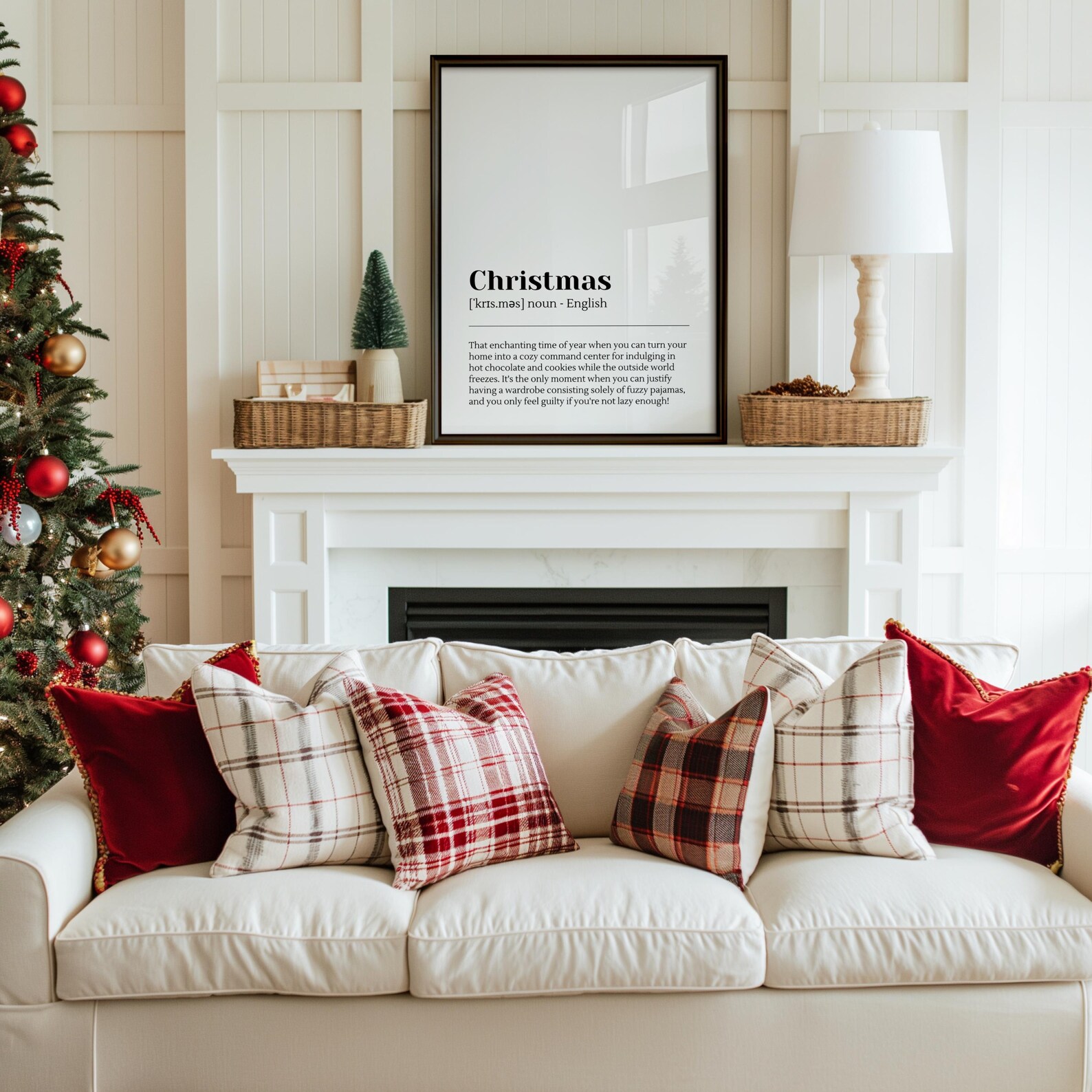 Christmas Definition Art Print: Cozy Holiday Wall Decor (digital ...