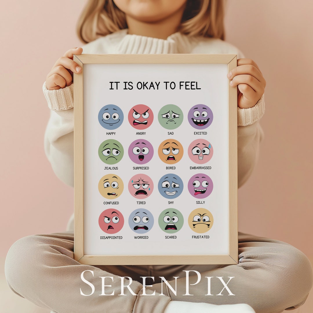 Kids Emotions Poster: Educational Nursery Decor (digital Print) - Etsy