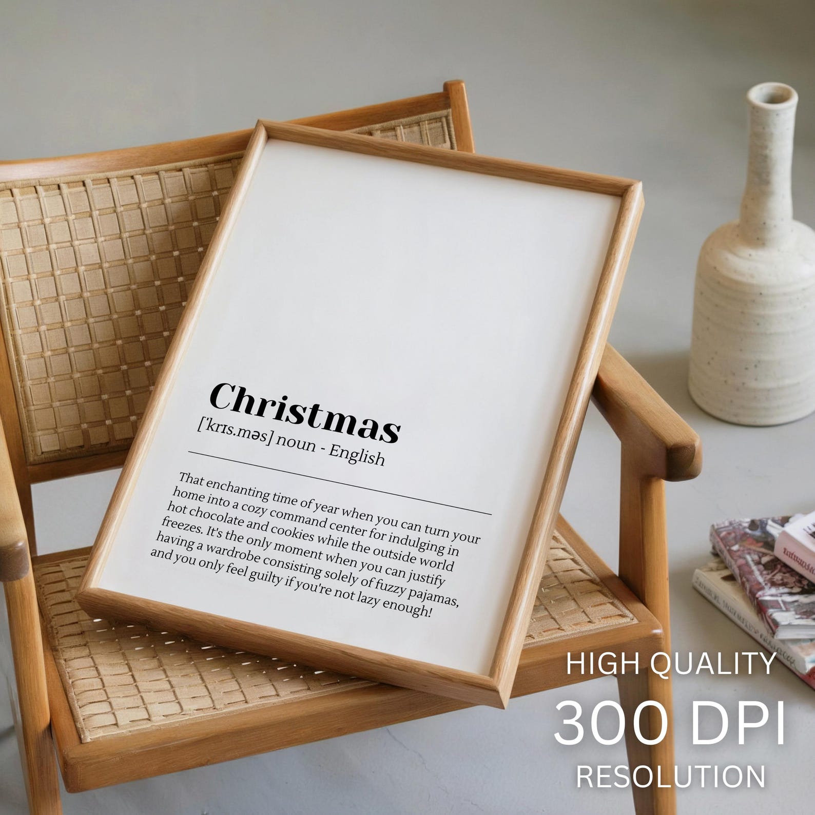 Christmas Definition Art Print: Cozy Holiday Wall Decor (digital ...