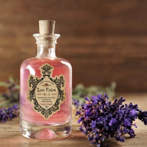 Love Potion Labels: Vintage Apothecary Stickers for Valentine's Day ...