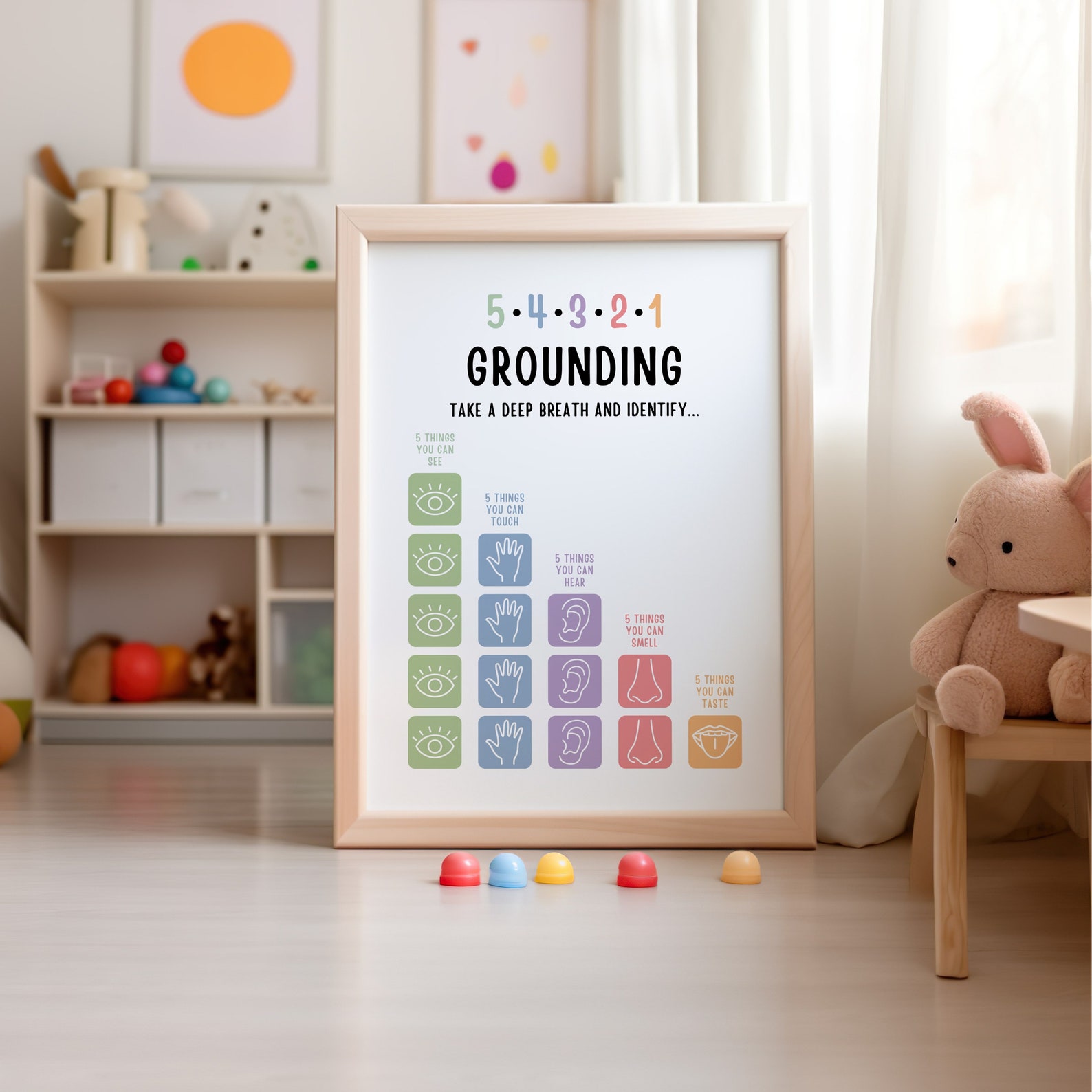 Grounding Technique Kids Print: Calming Exercise, Classroom Decor ...