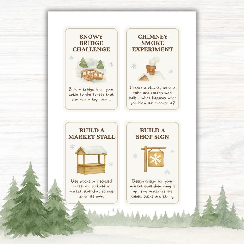 Winter STEM Challenge Pack | Printable STEM Activities for Kids | Early ...