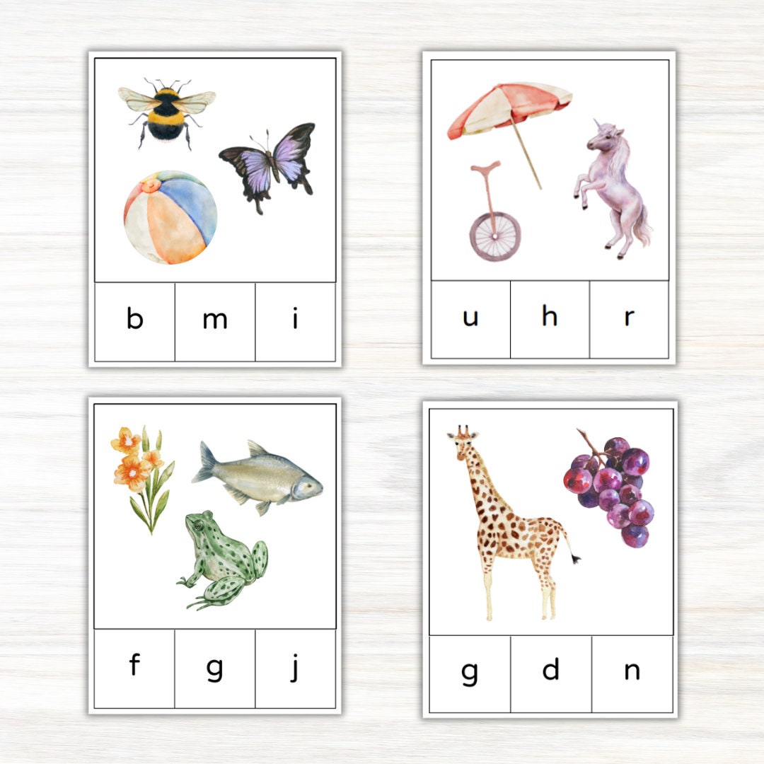 Clip Cards Bundle, Beginning Sound Clip Cards, Count and Clip Cards ...