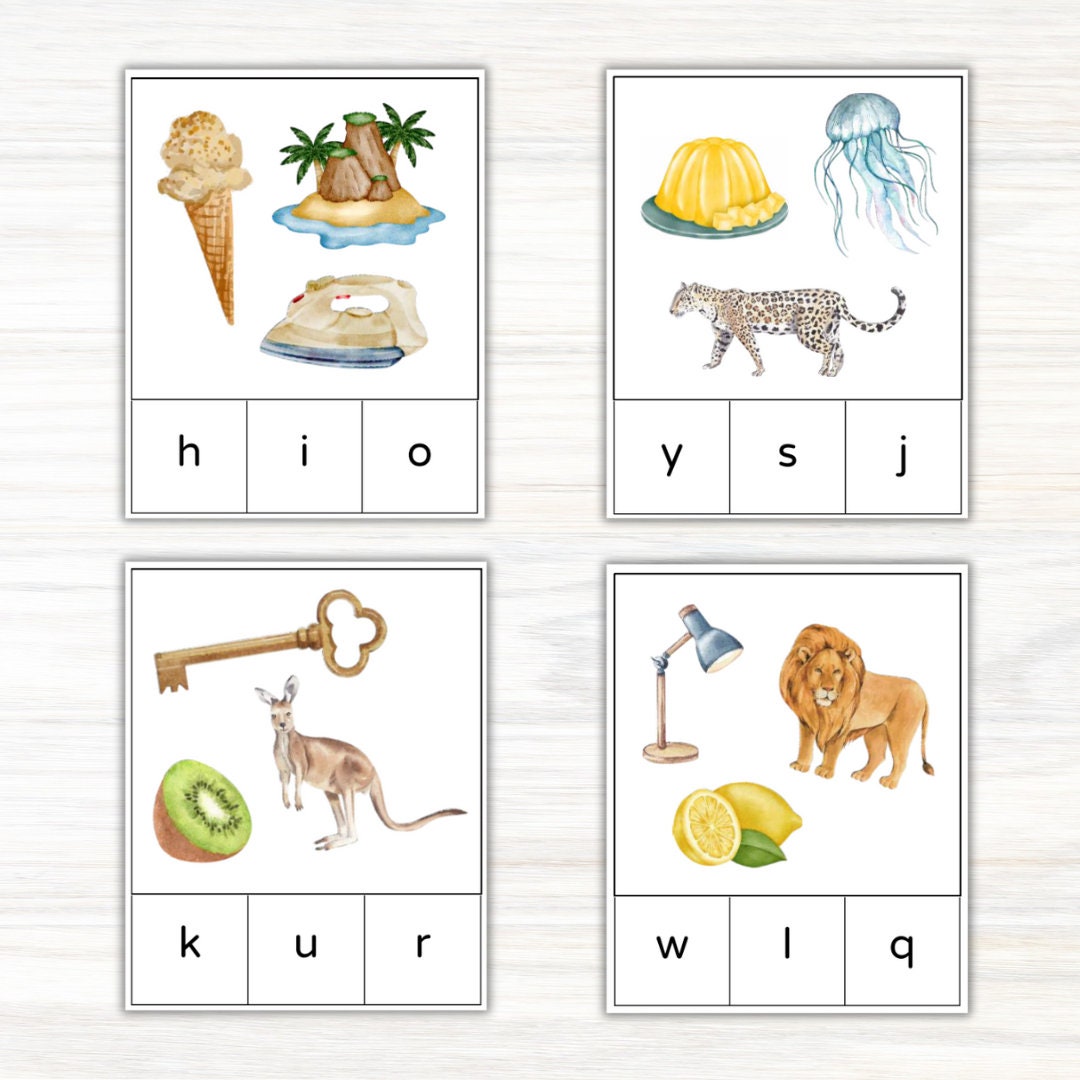 Clip Cards Bundle, Beginning Sound Clip Cards, Count and Clip Cards ...