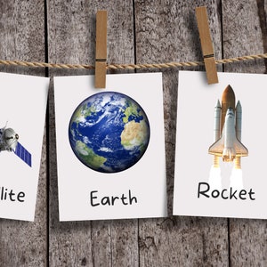 Printable Solar System Flashcards Space Flash Cards Outer - Etsy