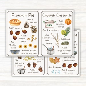Printable Mud Kitchen Recipe Cards, Educational Learning Resource ...