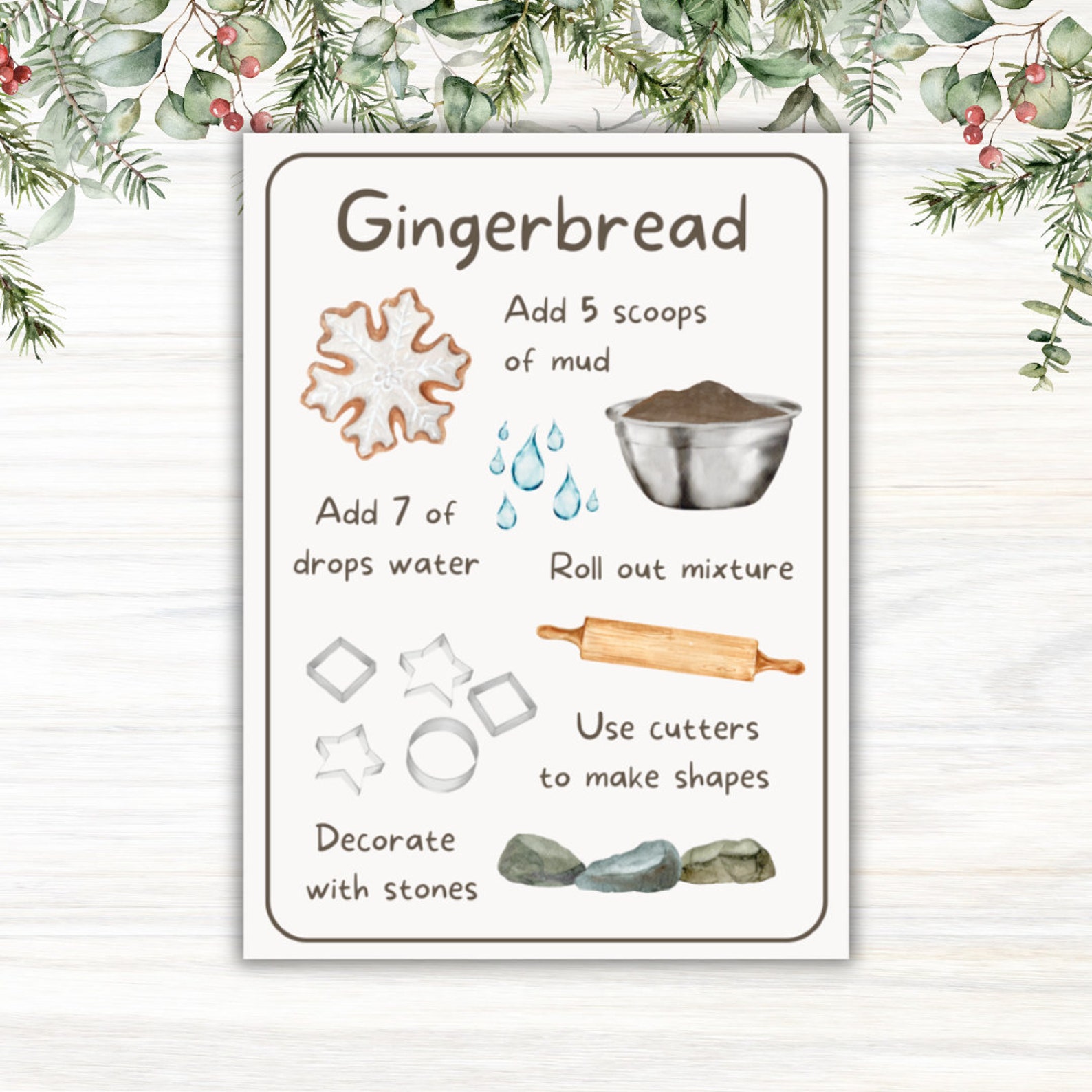 Winter Mud Kitchen Recipe Cards, Educational Learning Resource, Outdoor ...