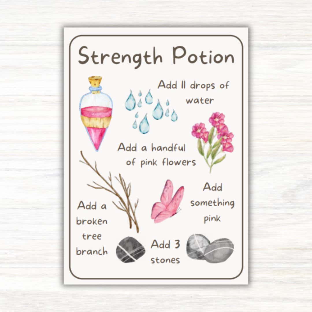 Printable Mud Kitchen Recipe Cards Fairy Potions Educational - Etsy