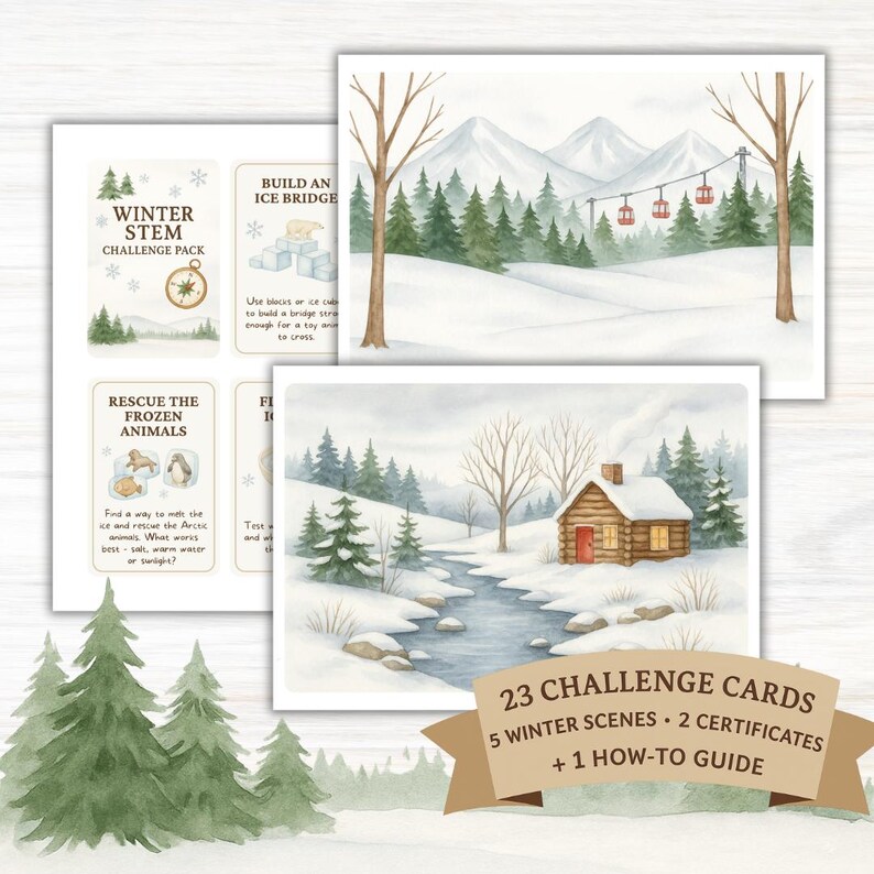 Winter STEM Challenge Pack | Printable STEM Activities for Kids | Early ...
