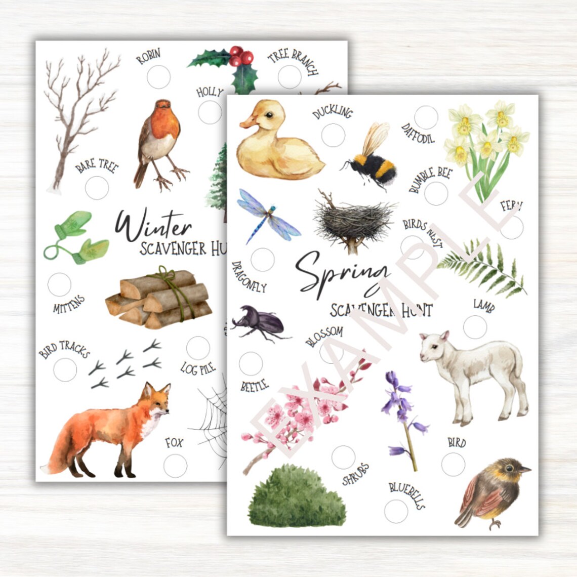 Printable Seasonal Scavenger Hunt Nature Treasure Hunt - Etsy