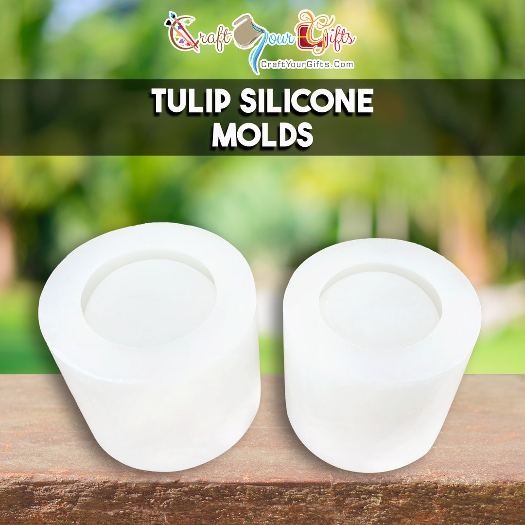 Silicone Mold, Tulip Shaped for Candle Vessel or Pot - Concrete or ...