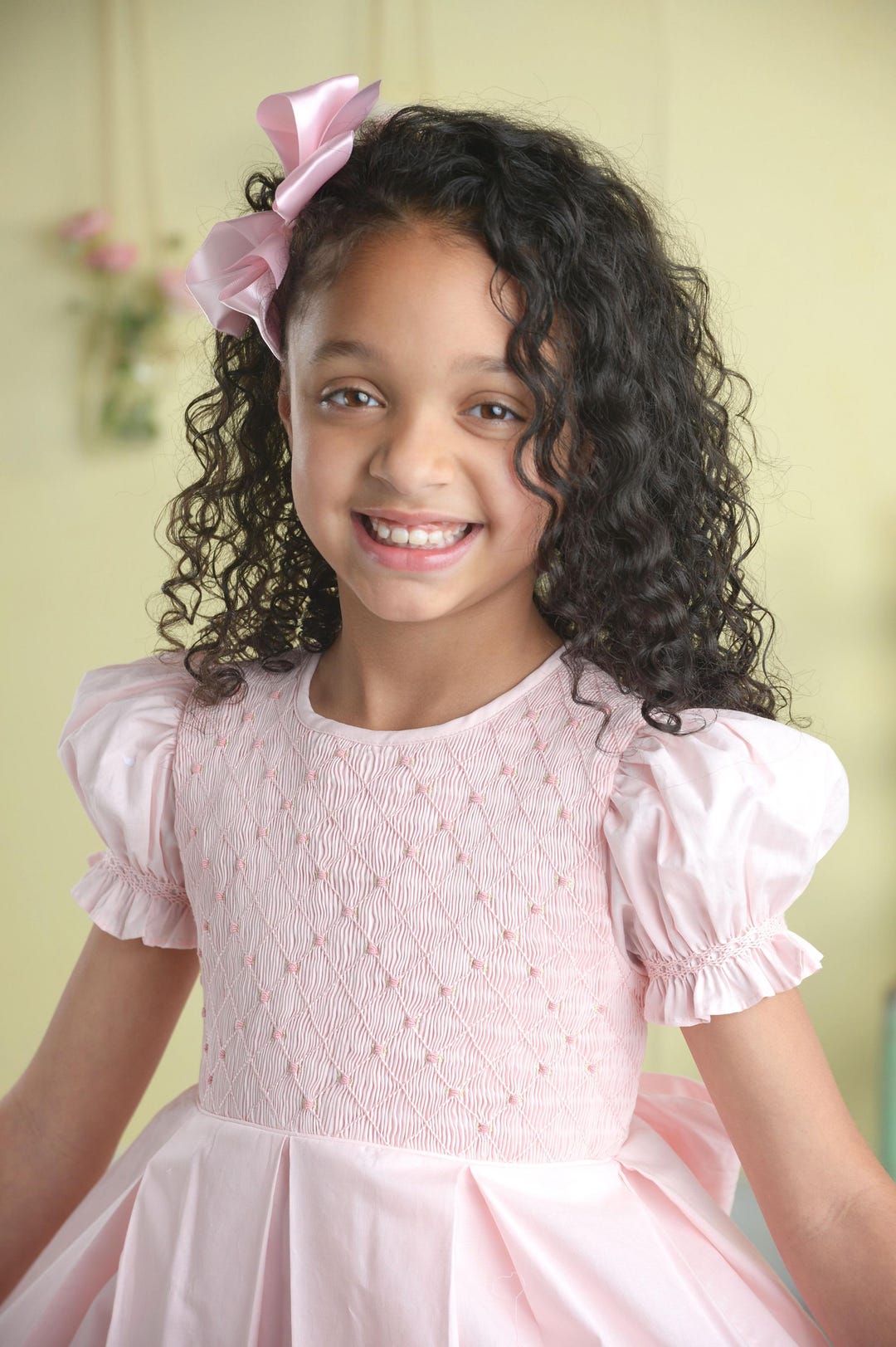 Addison Pink Smocked Cotton Dress for Easter, Spring, Summer - Etsy