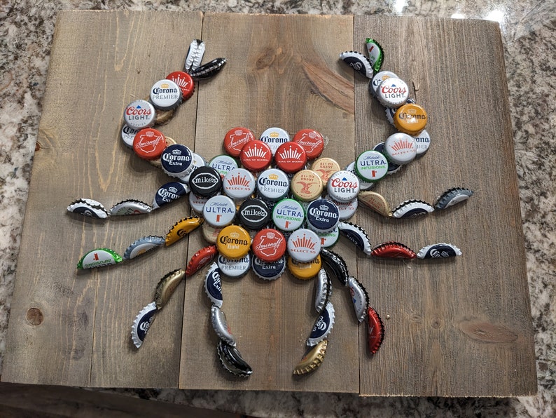 Custom Beer Bottle Cap Crab - Etsy
