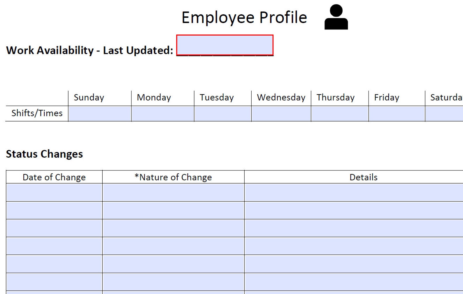 Employee Profile Pack (fillable Pdfs) - Etsy