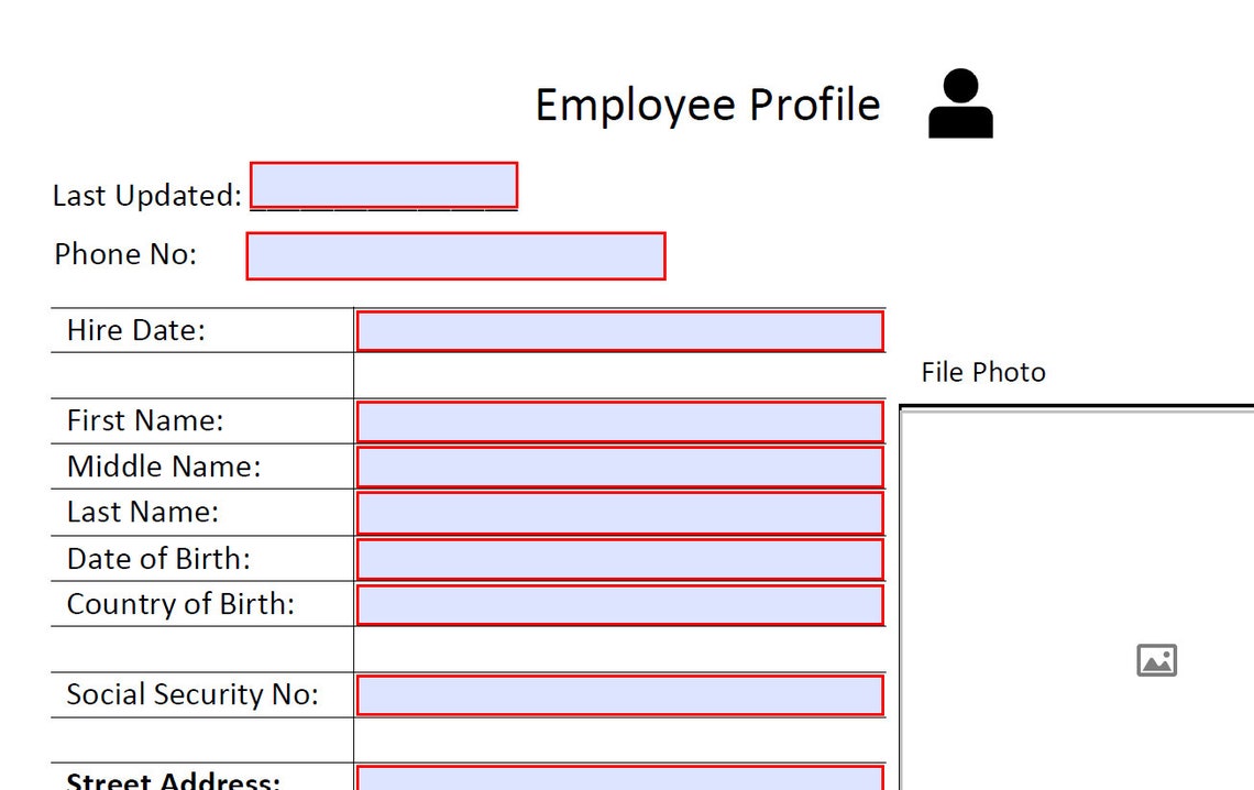 Employee Profile Pack (fillable Pdfs) - Etsy