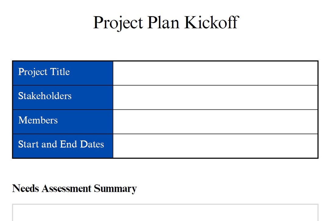 Project Planning and Management Template - Etsy