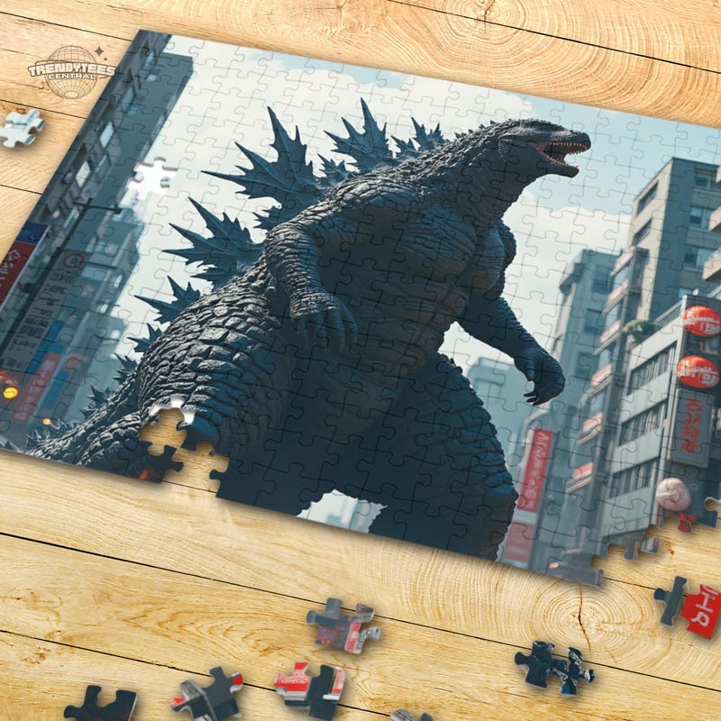 Godzilla Jigsaw Puzzle - Etsy