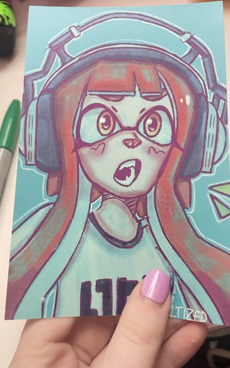 Splatoon Inkling Girl Art Print - Etsy