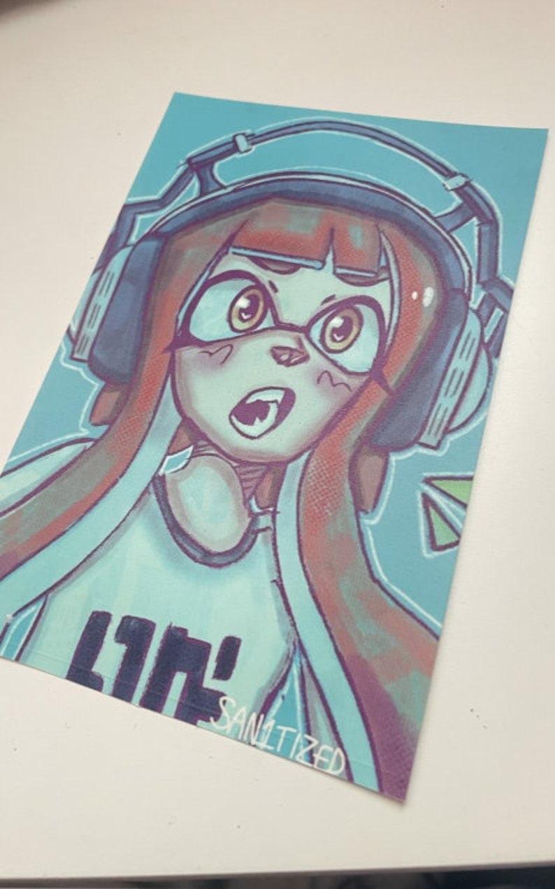 Splatoon Inkling Girl Art Print - Etsy