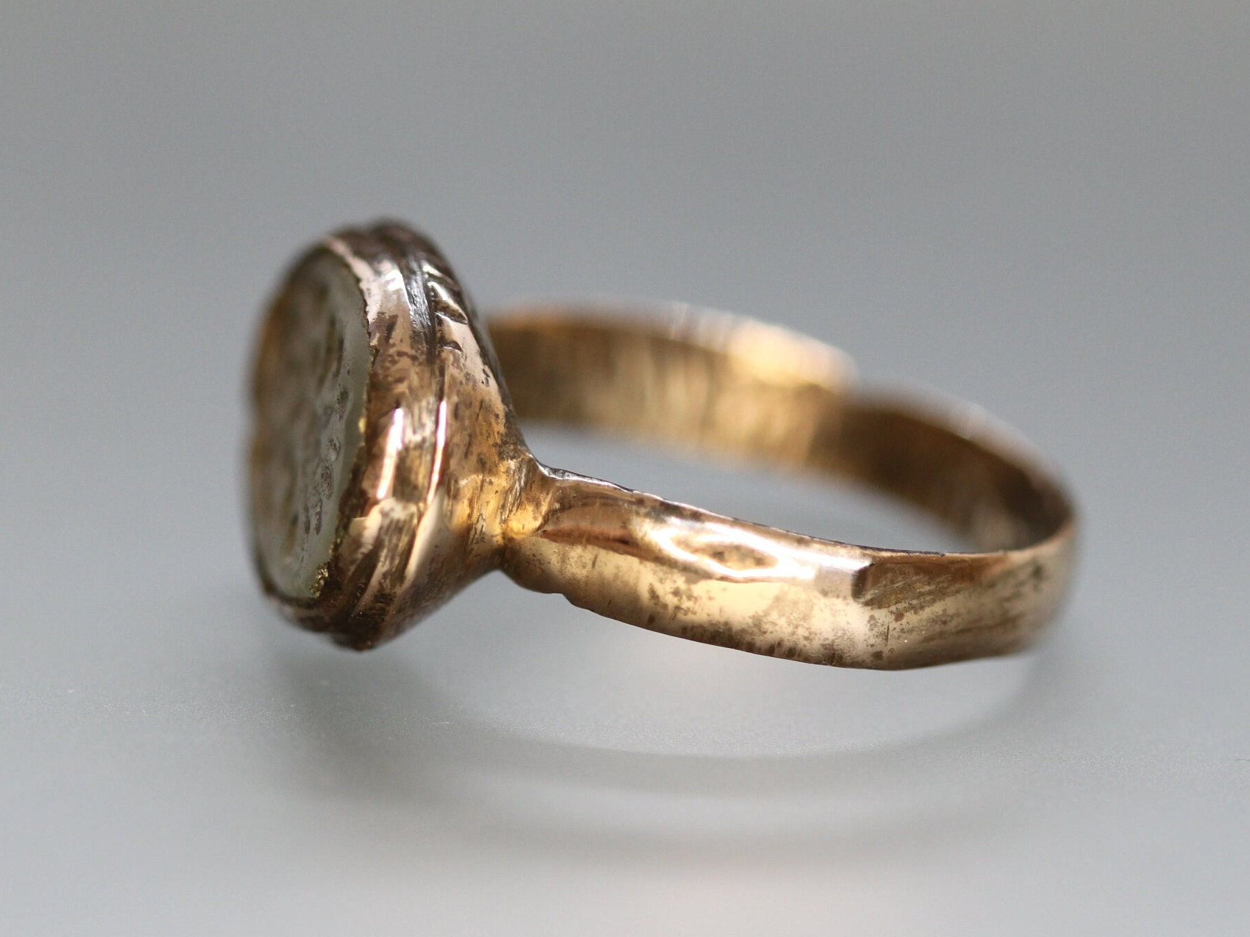 Medieval Coat of Arms Ring. Ancient Signet Ring. Seal Ring. Artifact ...