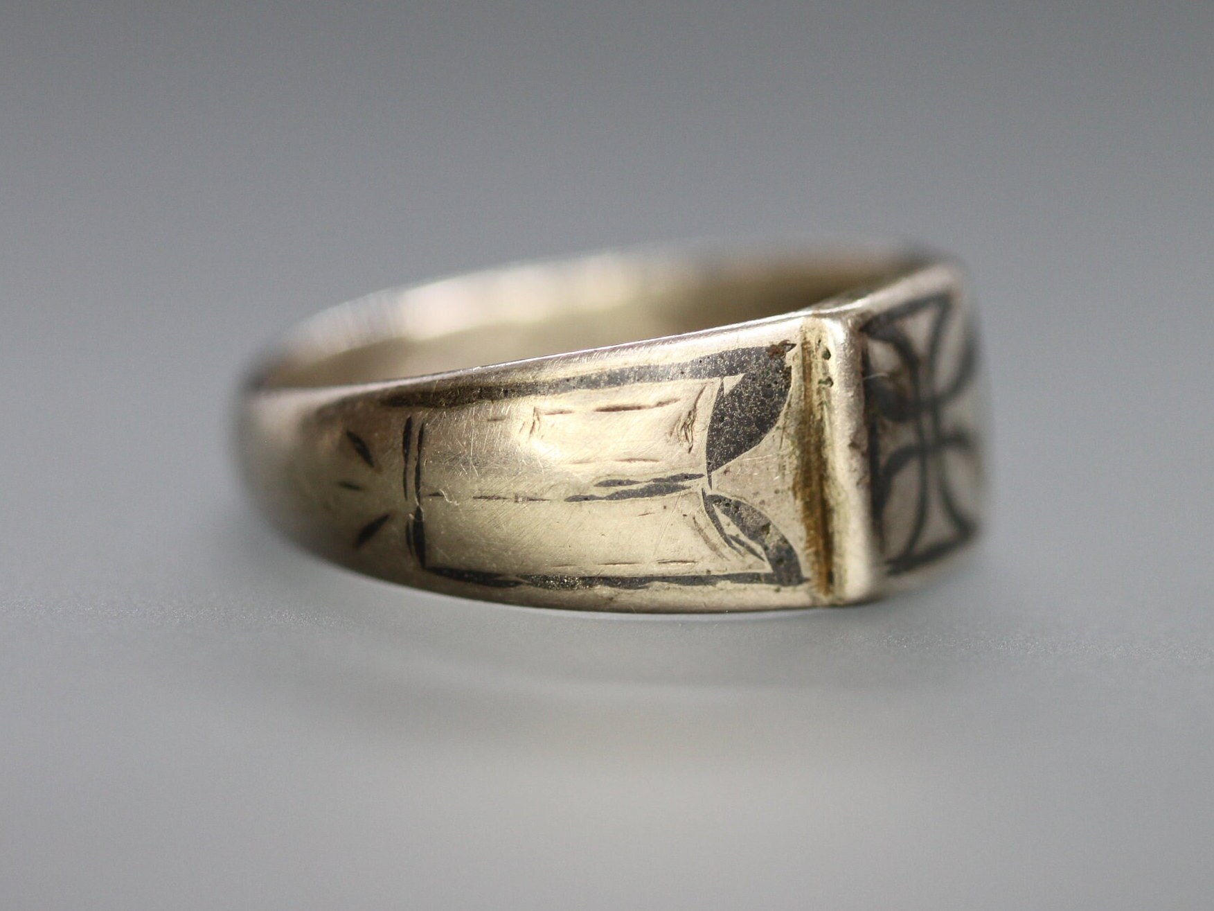 Antique WW1 Silver Ring. Iron Cross Ring. Military Award. World War 1 ...