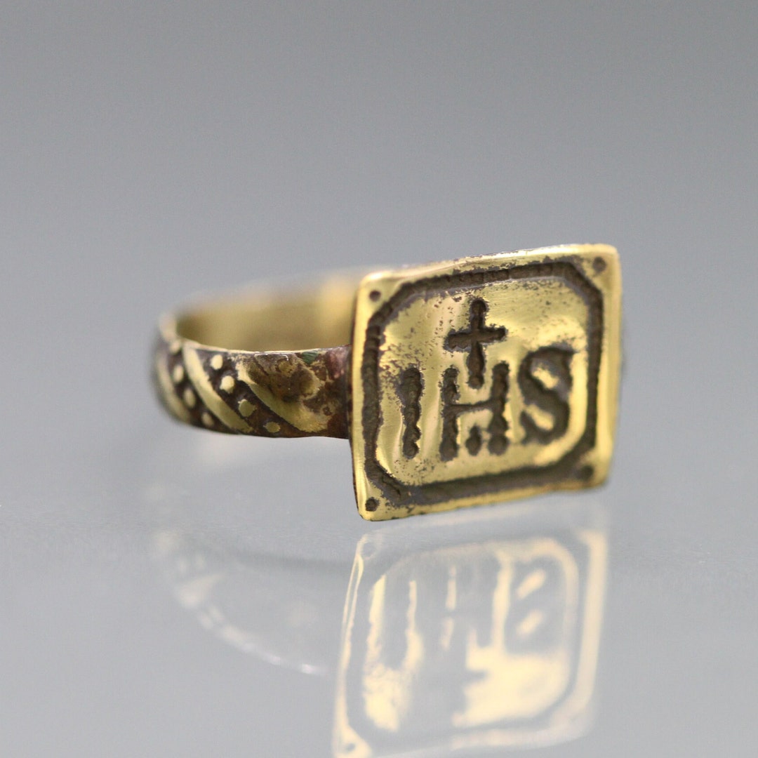 Ancient Medieval Jesuits Ring. IHS Ring. Ancient Ring. Middle Age Ring ...