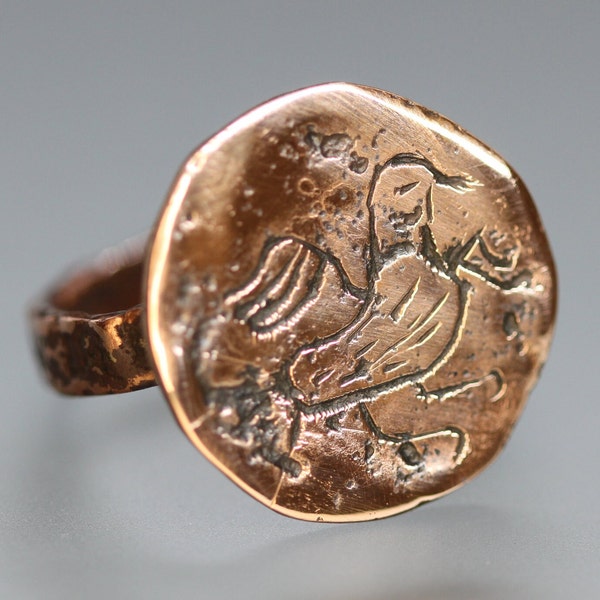 Viking Raven Bronze Ancient - Etsy UK