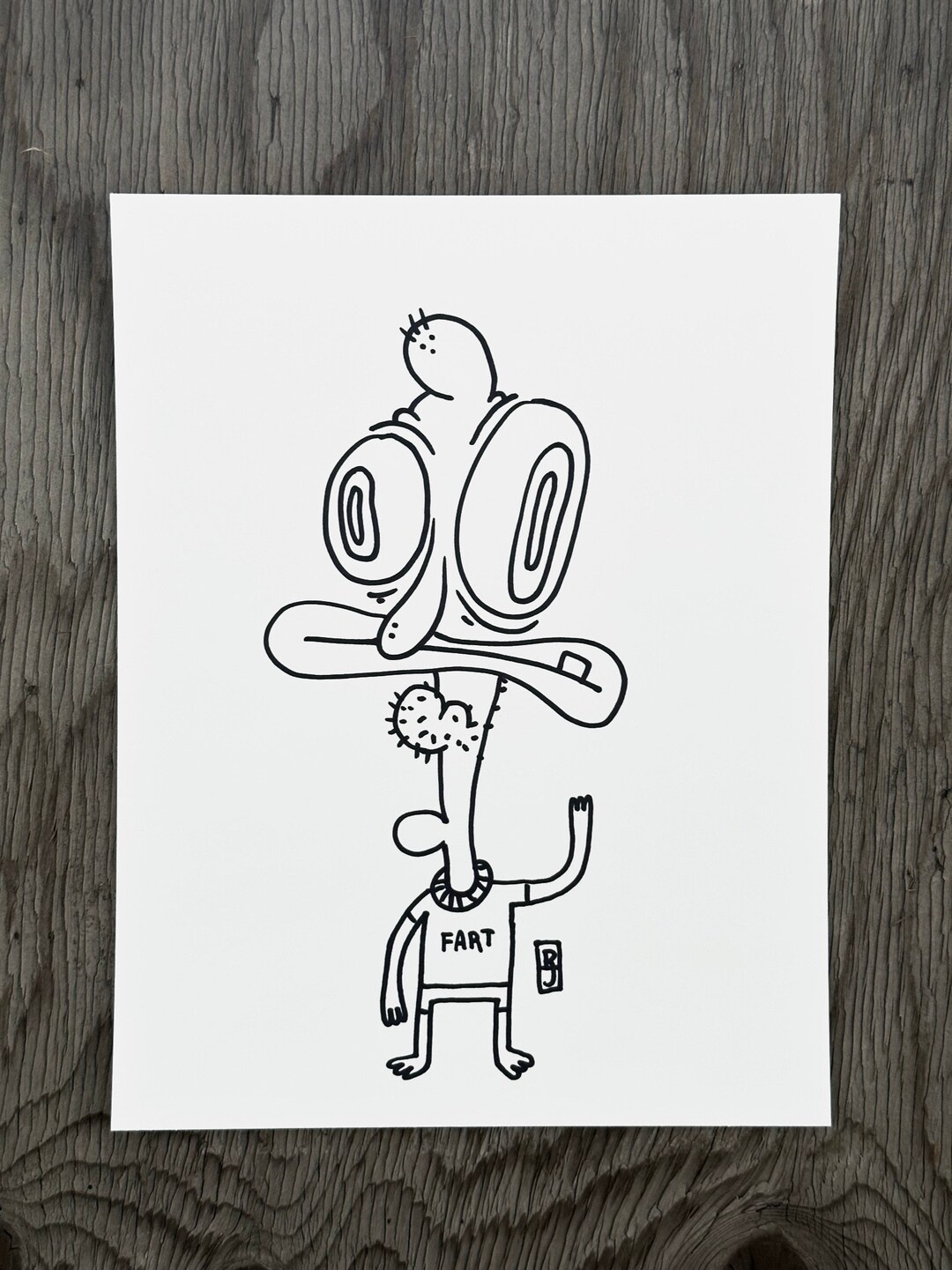 Original Art - Goiter Guy Gets a Cool Shirt - Drawing With Doofus - Etsy