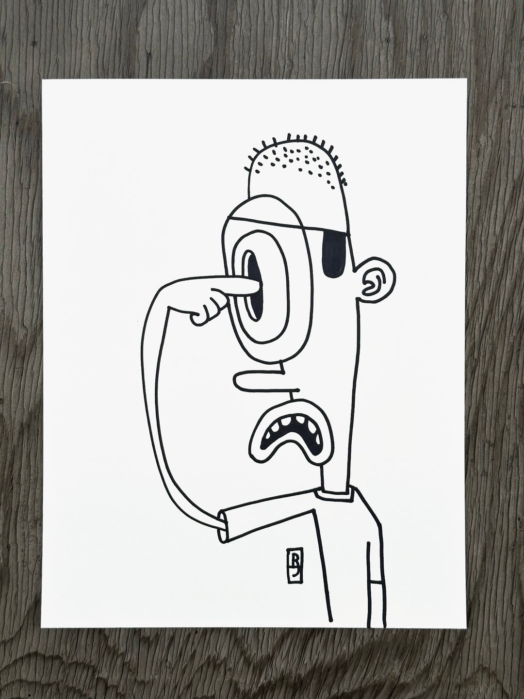 Original Art - Poor Sad Jeff Got Something in His Eye - Drawing With ...