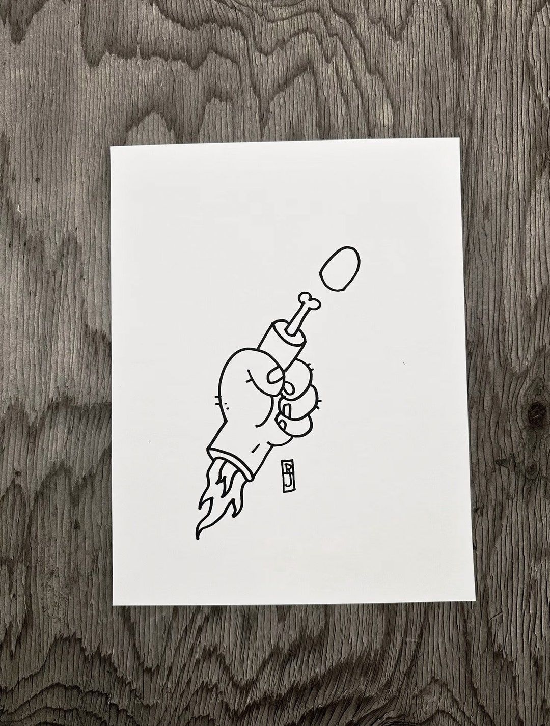 Original Art Pull-my-finger Joke Goes Horribly Wrong Drawing With ...