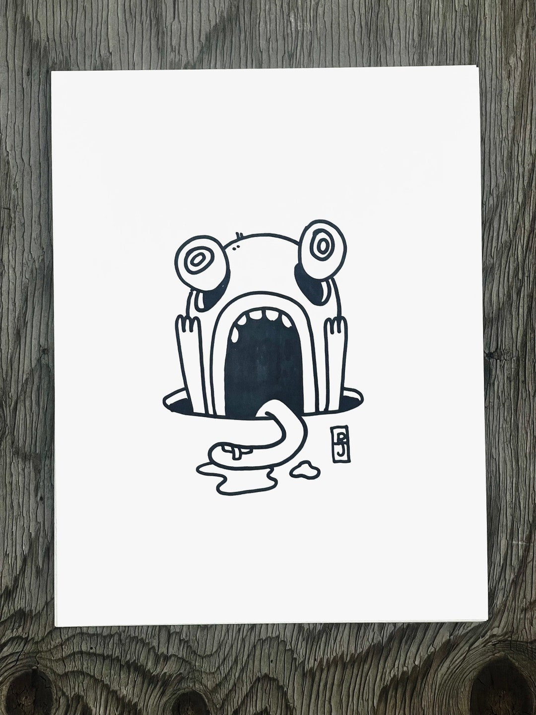 Original Art - Doofus in A Hole - Drawing With Doofus - Etsy