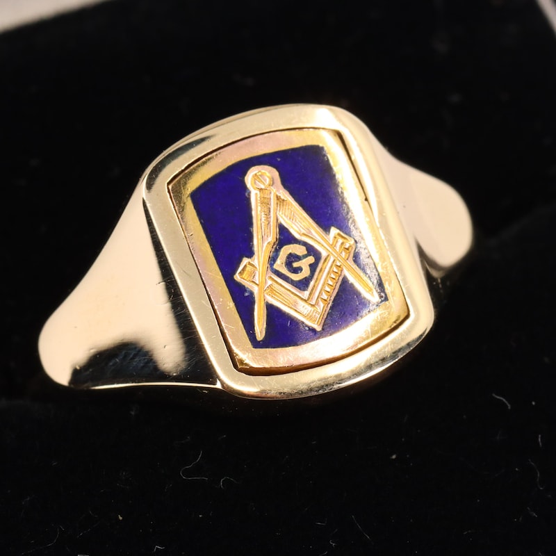 Freemason 9ct Gold - Etsy