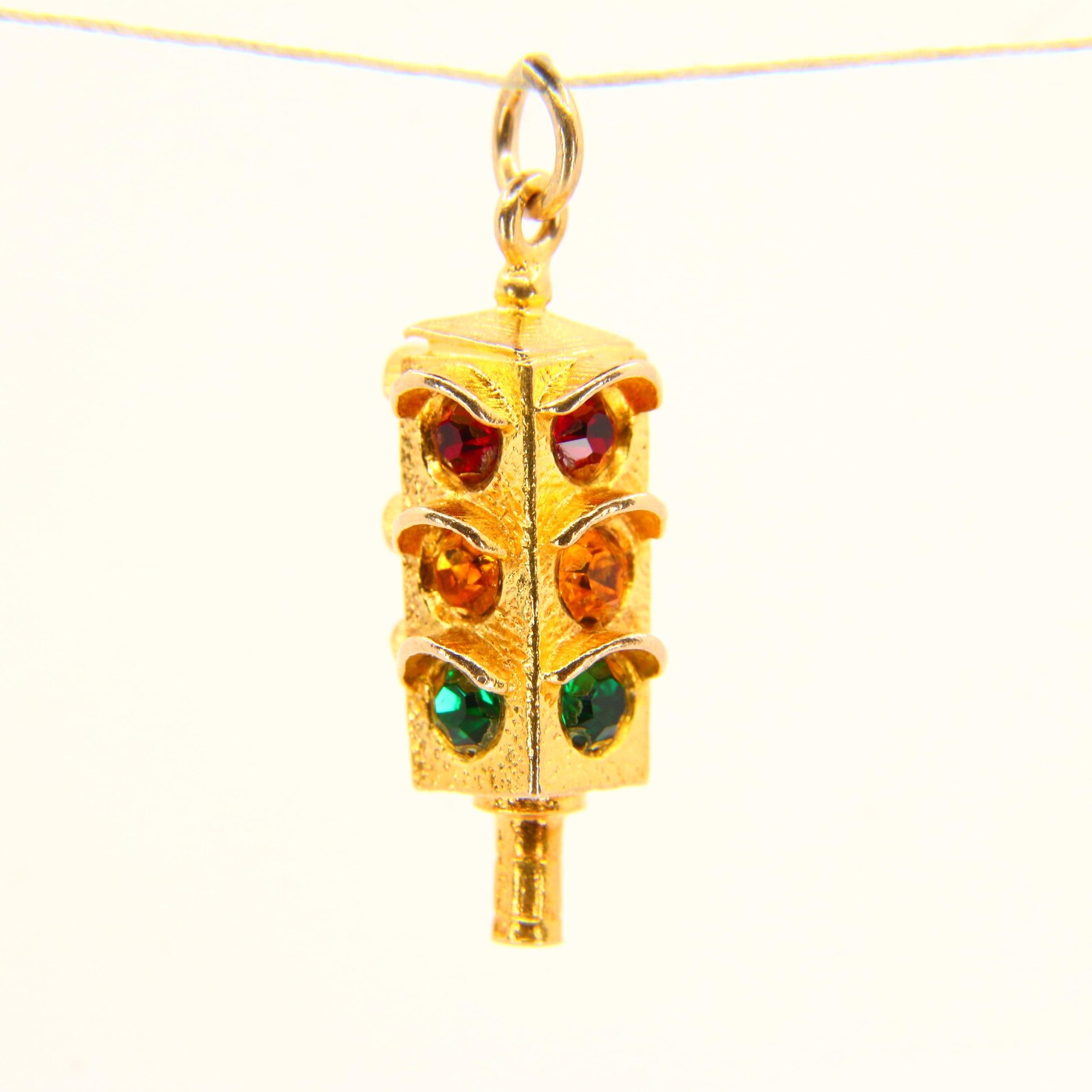 Vintage 9ct Yellow Gold Traffic Light Charm Pendant - Etsy