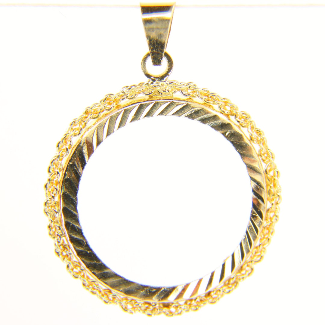Vintage 9ct Full Sovereign Gold Coin Display Pendant Yellow Gold ...