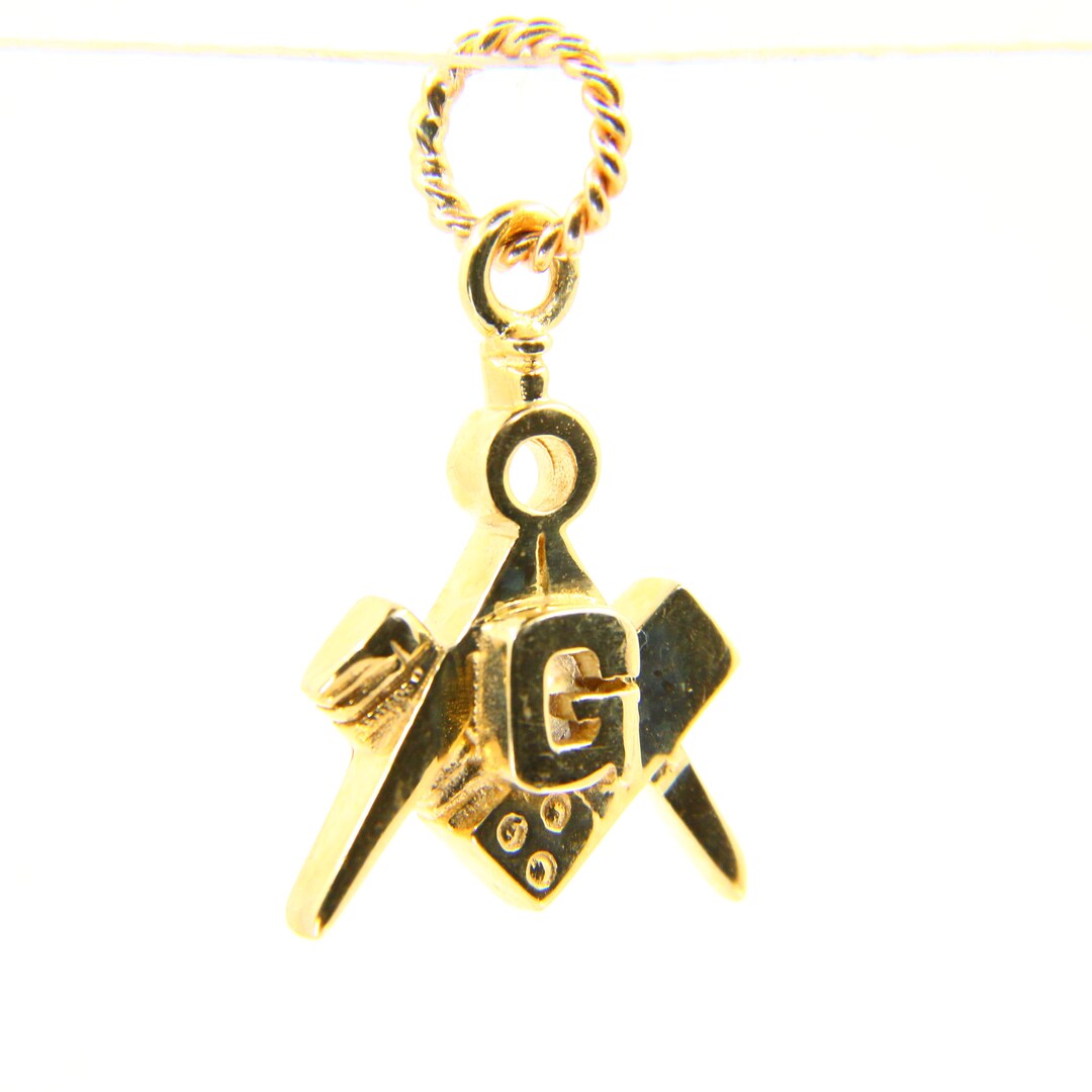 Vintage 9ct Masonic Gold Charm Yellow Gold Freemason Pendant Hallmarked ...