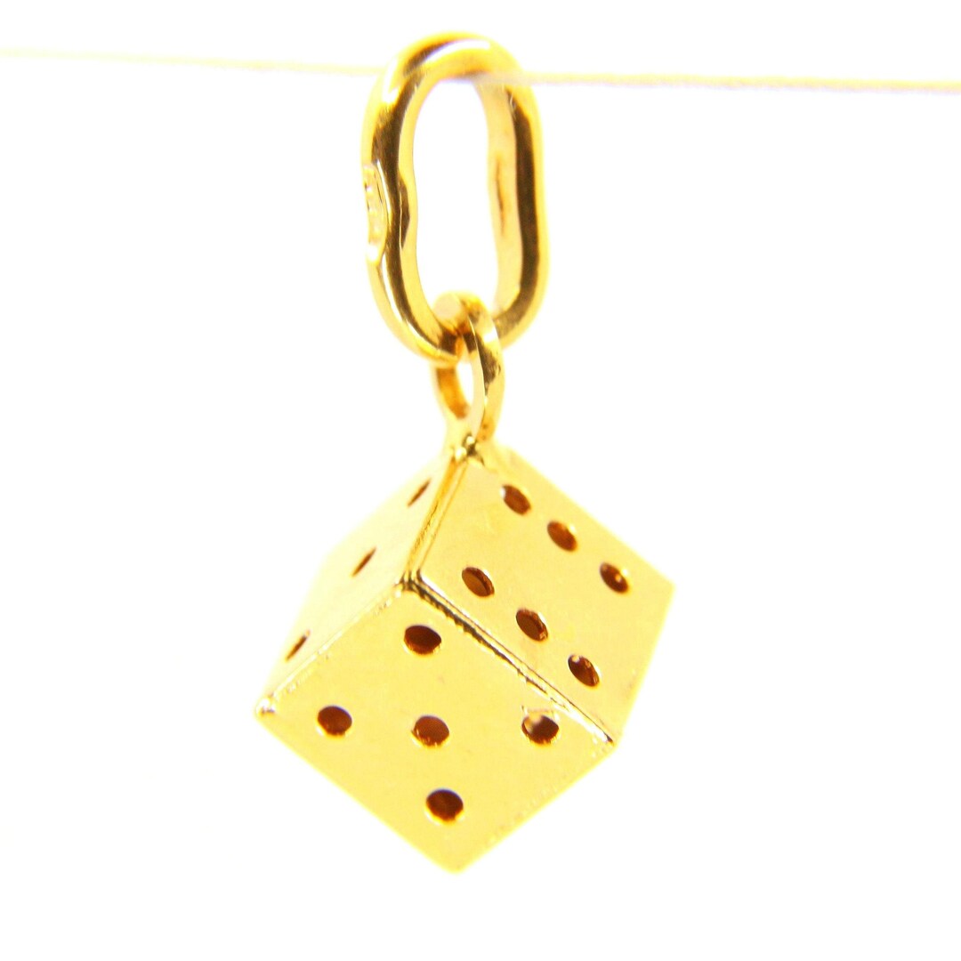 Vintage 18ct Gold Dice Pendant Yellow Gold 18K Lucky Charm - Etsy